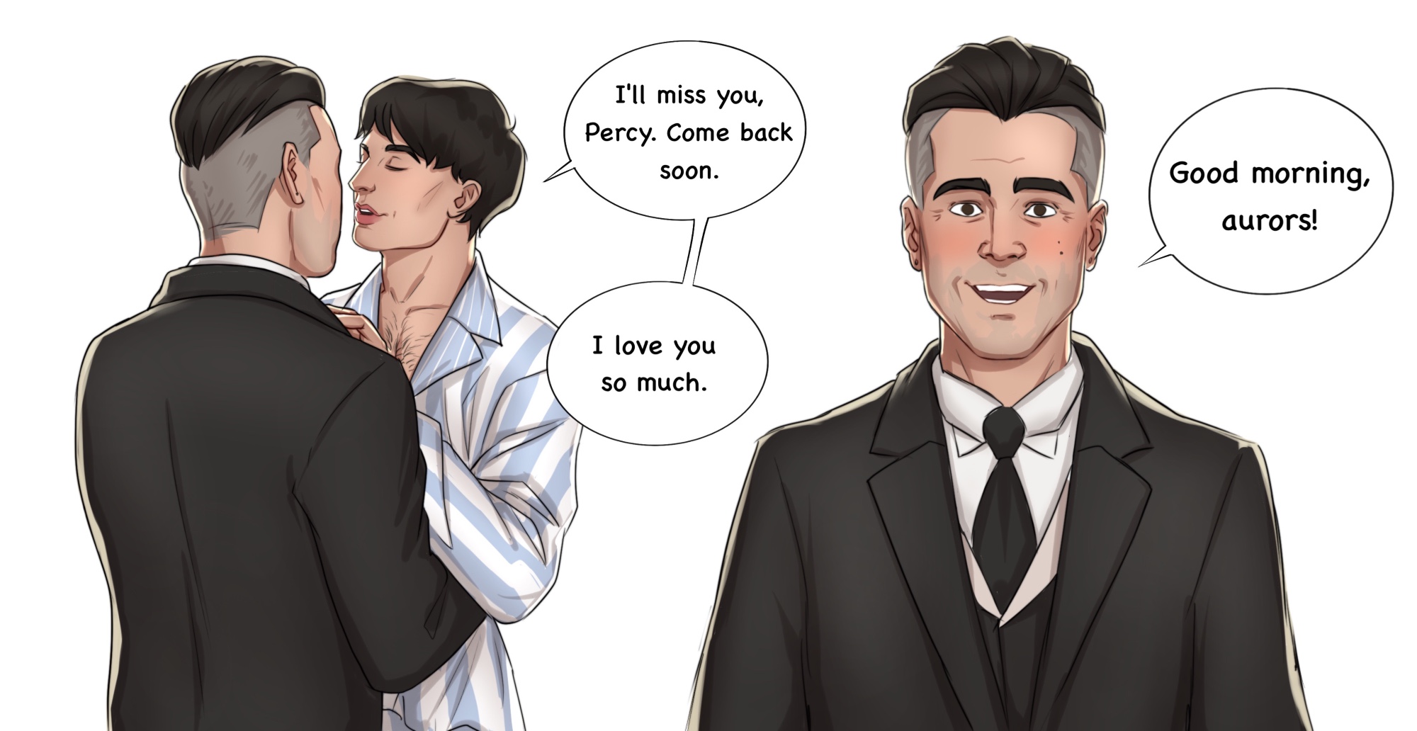 [Comic strip] Криденс провожает Перси на работу - fandom Gradence and ...