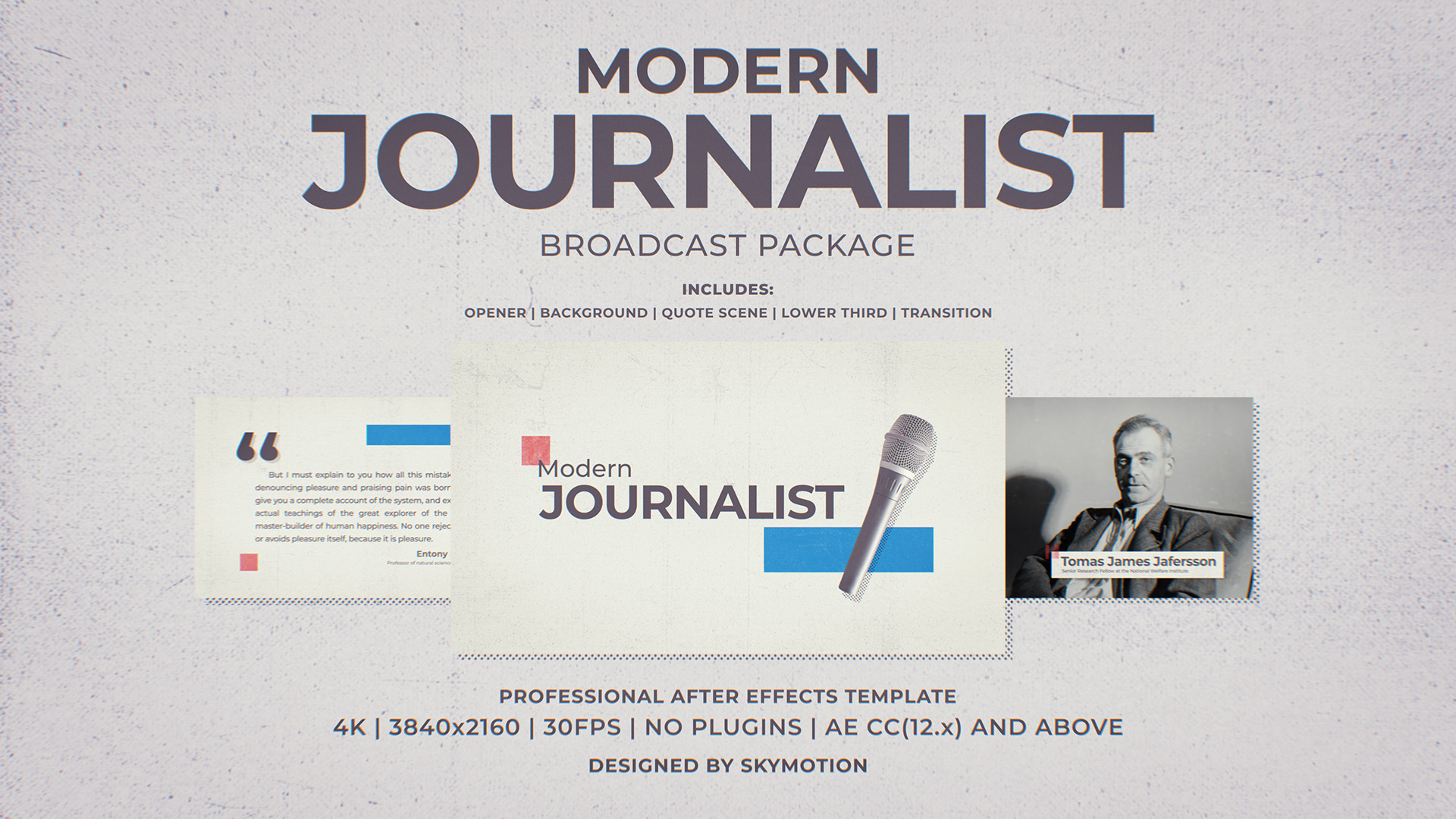 Modern Journalist Broadcast Package, After Effects Project Files ...