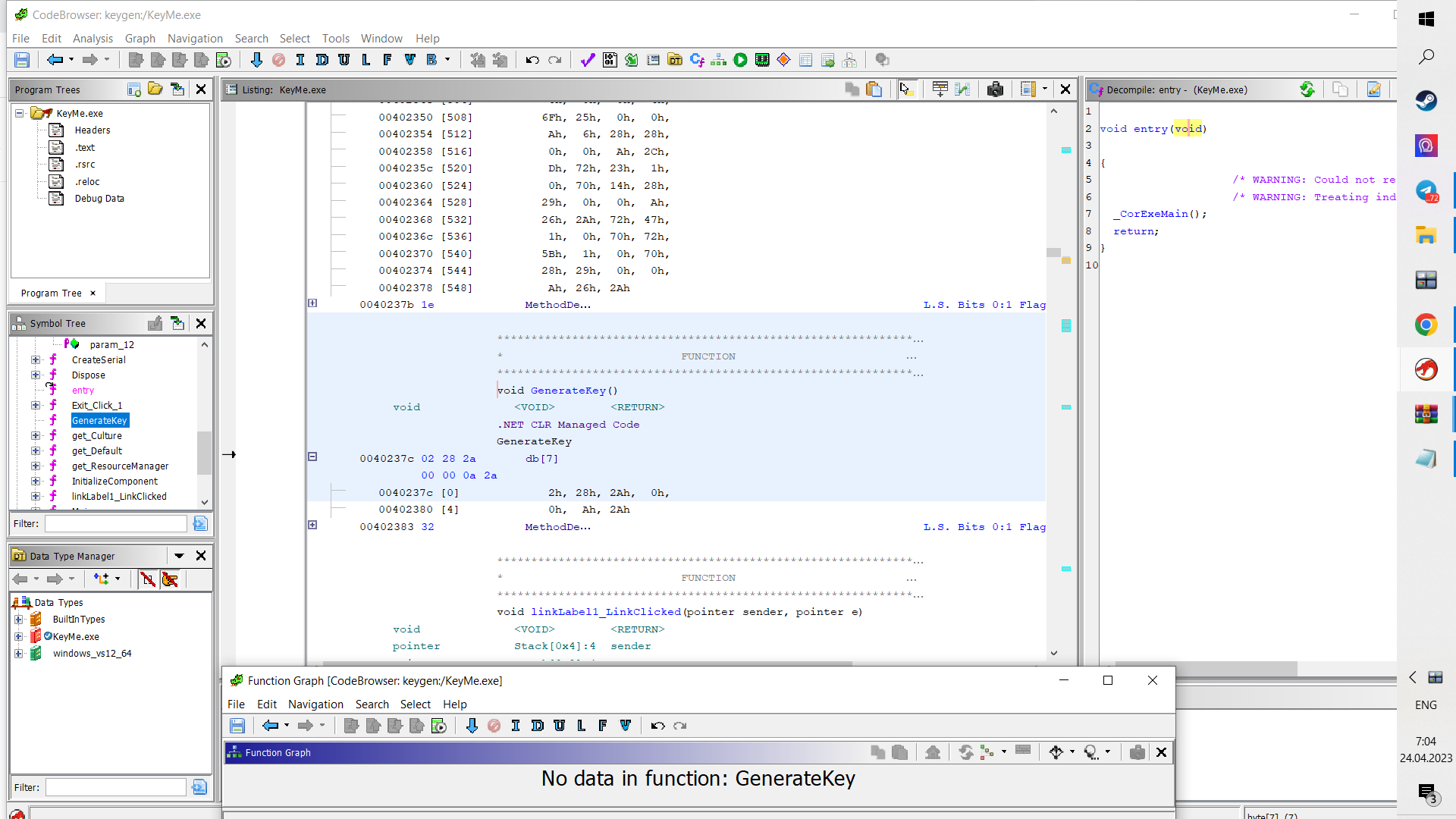 Is it possible to use GHIDRA to decode .NET ? (1 lvl crackmes with ...